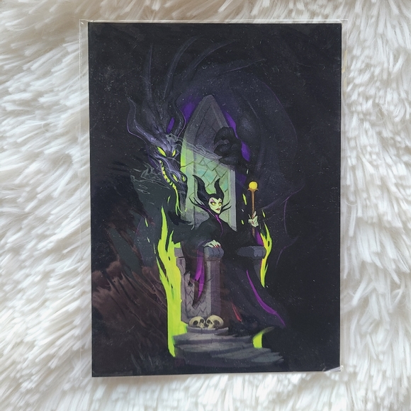 Disney | Art | Disney Sleeping Beauty Maleficent Art Postcard | Poshmark